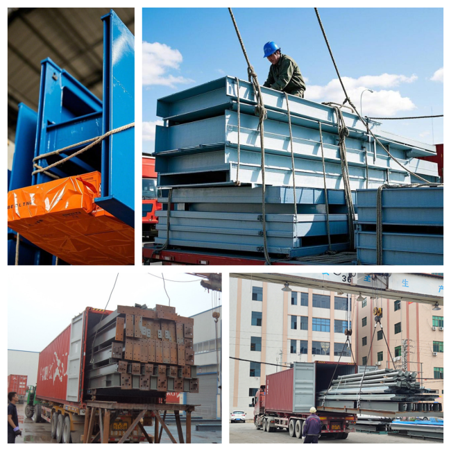 Steel structure components packaging for shipping