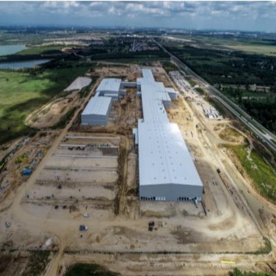 China Prefabricated Steel Frame Building Workshop Lightweight Steel Frame Construction for sale