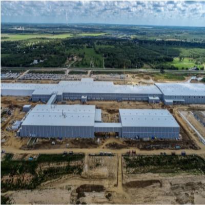 China Prefabricated Steel Frame Building Workshop Lightweight Steel Frame Construction for sale