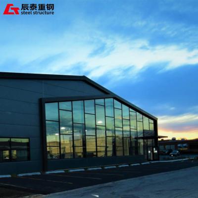 China Galvanized Light Steel Structure Frame Workshop with Bridge Crane for sale