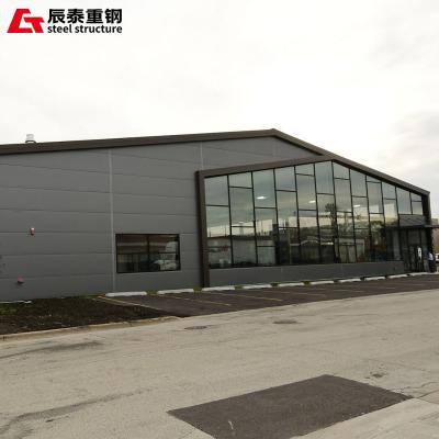 China Galvanized Light Steel Structure Frame Workshop with Bridge Crane for sale
