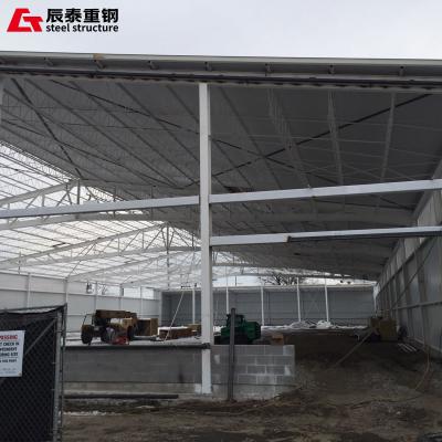 China Galvanized Light Steel Structure Frame Workshop with Bridge Crane for sale