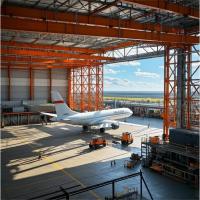 Quality Galvanized Steel Structure Aircraft Hangar Anti Corrosion High Intensity for sale