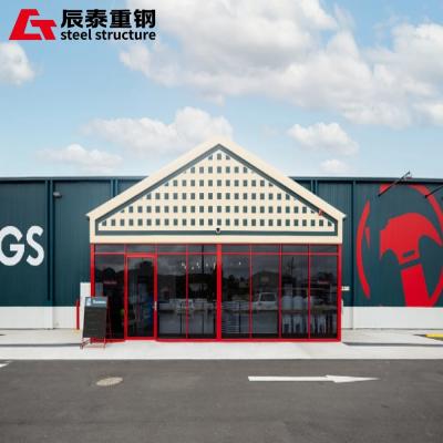 Cina Edificio di struttura in acciaio prefabbricato a colori a prova di vento per supermercati commerciali in vendita