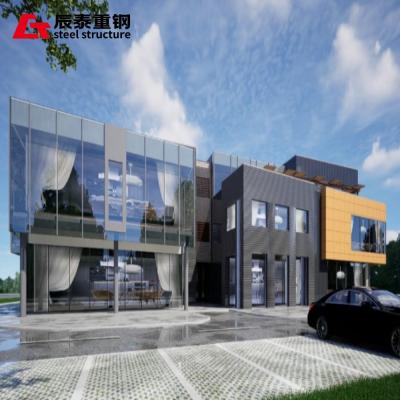 China Customizable Size Stylish Steel Structure Office Building Multi Functional for sale