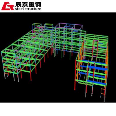 China Multi Layer Prefab Steel Structure Building Windproof Customized for sale