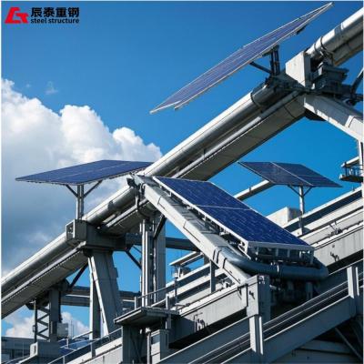 China Solar Panel Steel Frame Building Construction Weatherproof Metal Building Structure for sale