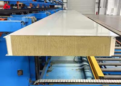 China Rock Wool Sandwich IMP Wall Panels Fireproof Soundproof PU Closing Sealing Edge for sale