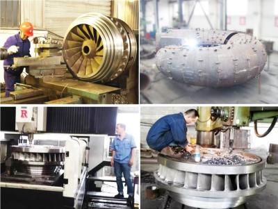 China Polished Stainless Steel Hydro Turbine Runner Adjustable Blades Open Or Closed for sale