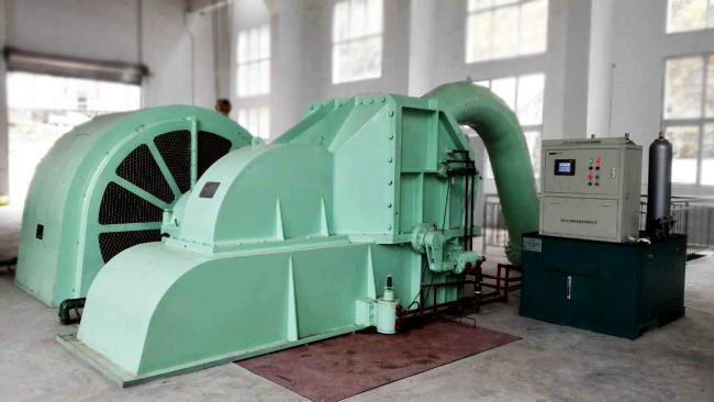 Hydro Turbine Generator installation in a power plant