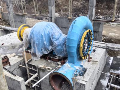 중국 150RPM-1000RPM 속도 범위 물 터빈 발전기 낮은 소음 수준 ≤80dB 및 30 년 이상 긴 수명 판매용