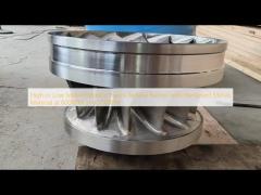 Corredor de turbina hidráulica de alta o baja velocidad de rotación con material de metales endurecidos a 600 y 750 rpm
