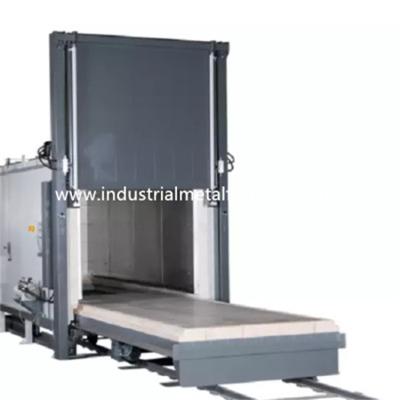 China Bogie Hearth Heat Treatment Furnace Tilting Trolley 65KW 18Ton 1100*550*450 for sale