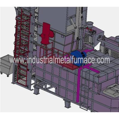 Cina forno di fusione di alluminio industriale a gas di 250kg/H Cntinuous, forno di fusione del residuo di alluminio in vendita