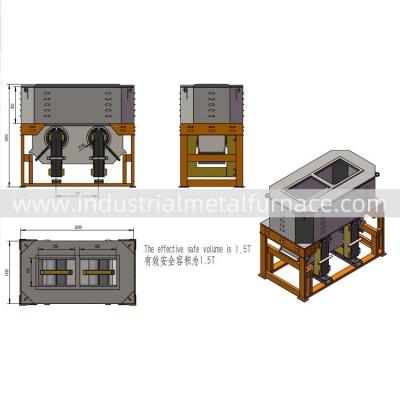 Cina 90kW 2 Camera Industrial Gravity Casting Metal Filting Induzione Forno per rame in vendita