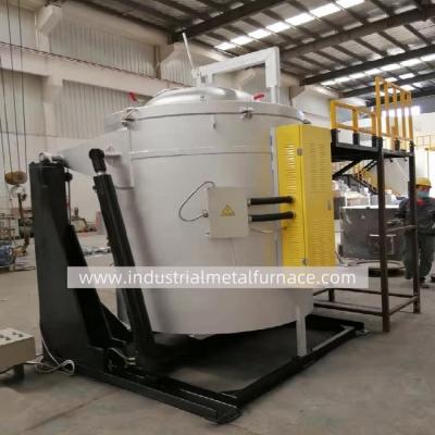 China 600kg Electrical Resistance Tin Melting Furnace 16KW Hydraulic Tilting for sale