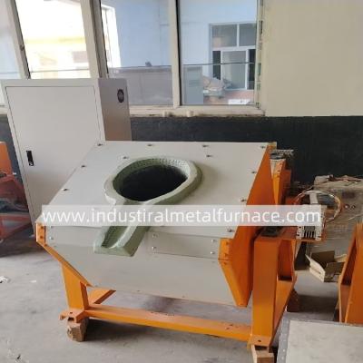 China 200kg 80KW Tin Induction Melting Furnace Manual Tilting Type for sale