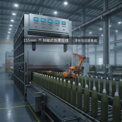 China Fully Automatic Box-Type Heat Treatment Production Line with 950℃ Rated Temperature and 64 Shells Load Capacity for sale
