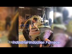 300kg fornalha de indução industrial de 1150 graus para o alumínio de derretimento de cobre Shell