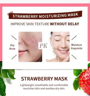 Cina Vegano libero del Paraben della maschera dello strato di cura di pelle del collagene della fragola multifunzionale in vendita
