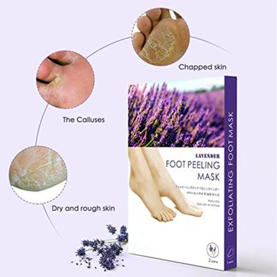 Cina Il piede chimico colpisce con forza per rimuovere la pelle morta che esfolia il ODM della maschera del piede disponibile in vendita