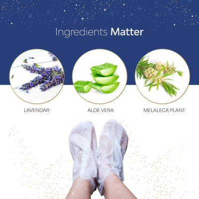 Cina Il ODM che sbuccia il piede colpisce con forza il dolore zero della lavanda organica di erbe della maschera dello strato in vendita