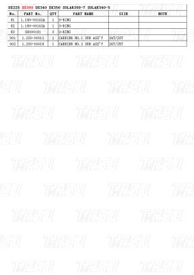 Cina K1003134 DX300 Excavator Travel Drive Catalog Bolt On Steel Assemblies con riduttori planetari in vendita