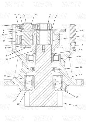 China Heavy Duty Black Excavator Swing Drive Catalog For Various Models OEM for sale