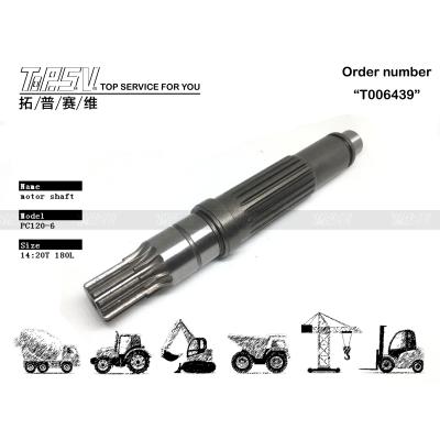 China High Precision PC120-6 Excavator Travel Motor Shaft Parts for Excavator Transmission System Performance for sale
