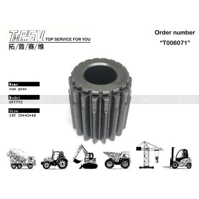 China FR60-7 Excavator Travel 2 Stage Sun Gear Models Excavator Sun Gear In Black Planetary Reducer for sale