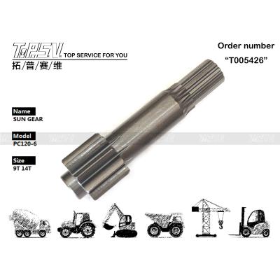 China Dealed Bag Black Color PC120-6 Excavator Travel 1 Stage Sun Gear Parts for Transport Packaging for sale