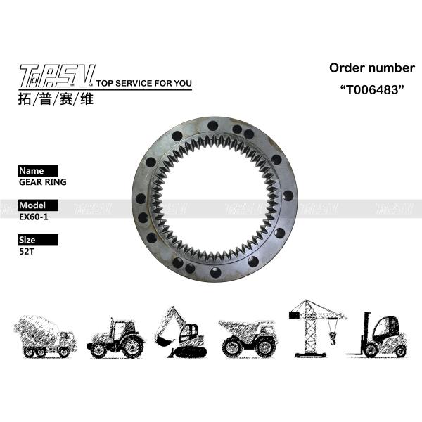 Quality EX60-1 Excavator Swing 1 Stage Internal Ring Gear Steel 2024937 for Machinery Repair for sale