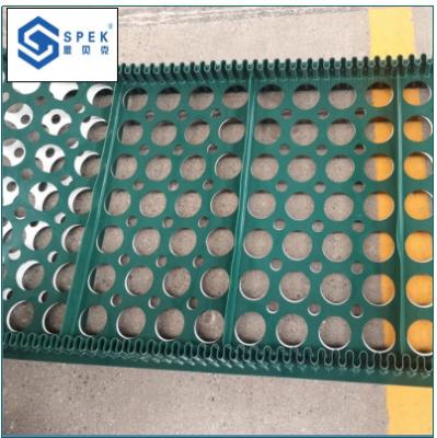 China White/ blue/ green  Perforated conveyor belt Custom PVC PU punchiing conveyor belt for sale