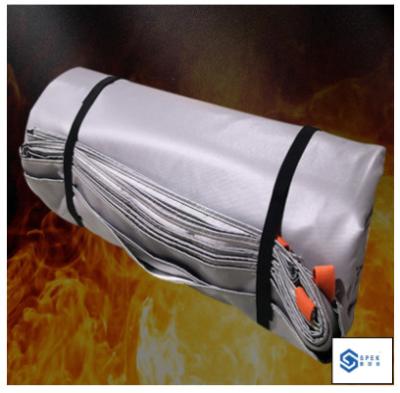 Cina Coperta antincendio per veicoli elettrici Ritardante antincendio Silicone Tessuto di vetro Tessuto in fibra di vetro Coperta grande in vendita