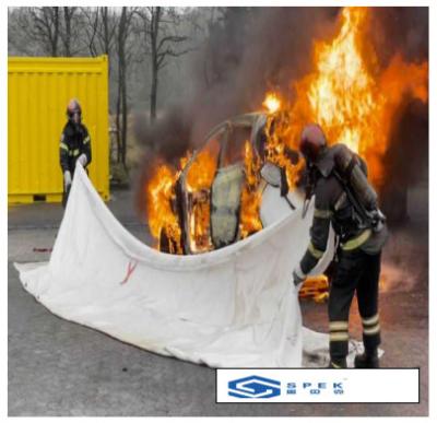 Cina Coperta antincendio per veicoli elettrici Ritardante antincendio Silicone Tessuto di vetro Tessuto in fibra di vetro Coperta grande in vendita