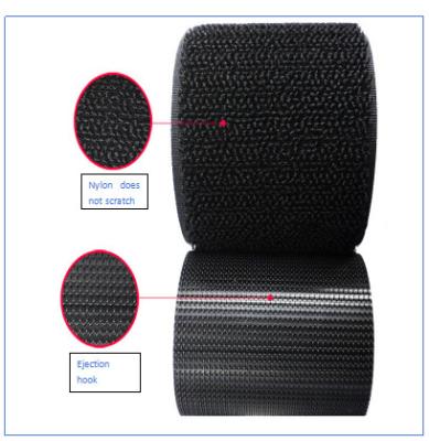China Custom Non-scratch Velcro Non-fuzz Nylon Adhesive Strap Non-brush Stitching Strap Velcro for sale