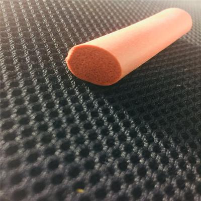 China Self Adhesive  Silicone Sponge Sheet Half Round Rubber Strip Smooth Surface for sale