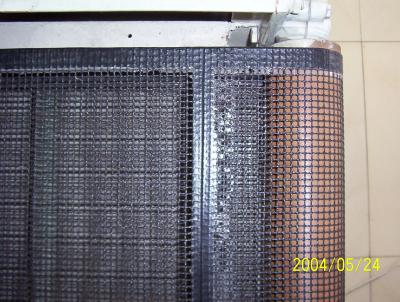 중국 흑일색 브라운 PTFE 메시 컨베이어 벨트 섬유유리 열려있는 메시 1mm 간격 판매용