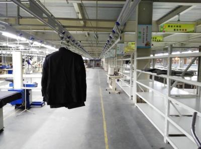 China Electric Aluminum Overhead conveyor system for garment factory transportation for sale