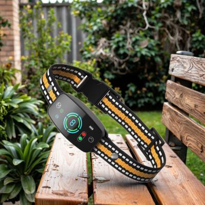 China Automatic Activated Anti Bark Training Collar for Dogs Rechargeable Electric Shock Control Waterproof IPX7 20+ Hours Battery for sale