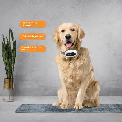 China Custom IP67 Waterproof Rechargeable Electric Shock Collar Automatic Anti-Bark Training for Small & Large Dogs for sale