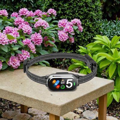China For AZN New Rechargeable Plastic Intelligent Color Screen Automatic Dog Training Collar Multifunctional Waterproof Anti-Barking for sale