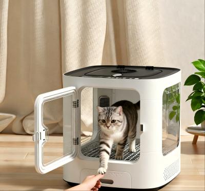 China Automatic Quiet Pet Drying Box with Temperature Control Transparent Door Ventilated Design Plastic Material for sale