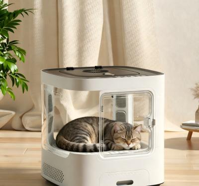 China Large Capacity Automatic Pet Drying Box with ABS Plastic Transparent Door Temperature Control Ventilated Design Quiet Operation for sale