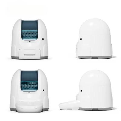 China Automatic Intelligent Cat Litter Basin Oversized Anti-Splash Plastic Toilet Easy Clean Feature Closed Cat Litter Boxes Accessory for sale