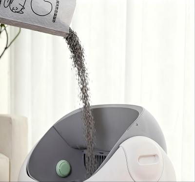 China Easy to Clean Plastic Cat Litter Box Enclosed Anti-splatter with Sieve Deodorant Ball Large Capacity Eco-Friendly for Cats for sale