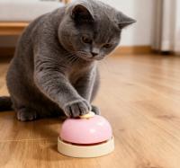 China Durable Plastic Pet Bell Interactive Training Toy Multiple Colors 2.5cm Diameter for sale