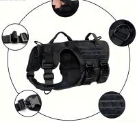 China Tactical Dog Harness for Large Dogs Adjustable Quick Release Breathable 2 Inch for sale