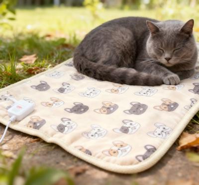 China Waterproof Cotton Smart Pet Heating Blanket with Temperature Control Removable Washable Round Safe for Chickens for sale