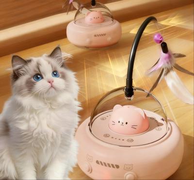China Laser Cat Toy Automatic Feather Bell Interactive Electric USB Rechargeable Adjustable for sale
